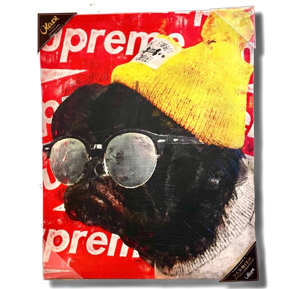 Oliver Gal | Art | Rare Large Pug Varnish Painting Supreme | Poshmark